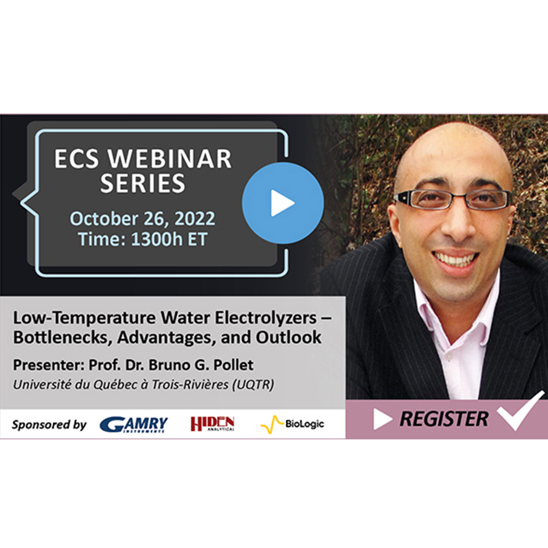ECS Webinar: “Low-Temperature Water Electrolyzers – Advantages ...